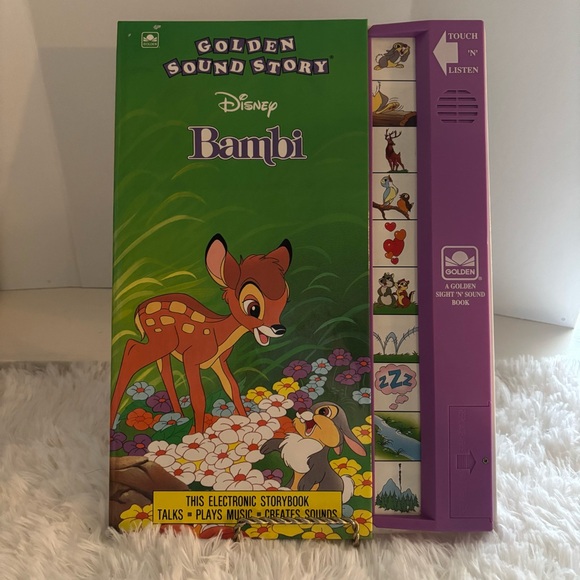 Other | Disney Bambi Golden Sound Storybook Purple | Poshmark